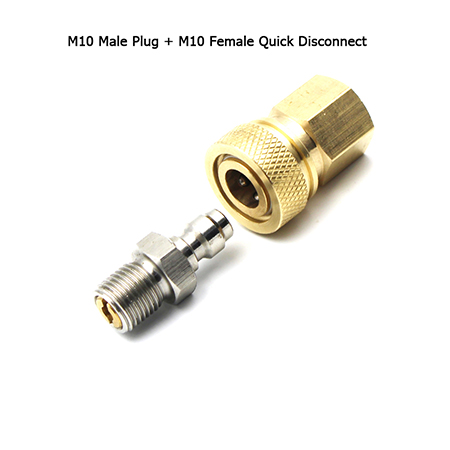 PCP Stainless Steel Quick Coupler 8MM Male Plug w/ One Way Foster M10*1 ...