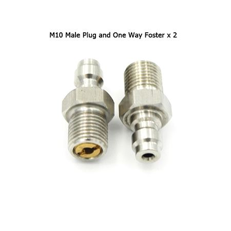 PCP Stainless Steel Quick Coupler 8MM Male Plug w/ One Way Foster M10*1 ...