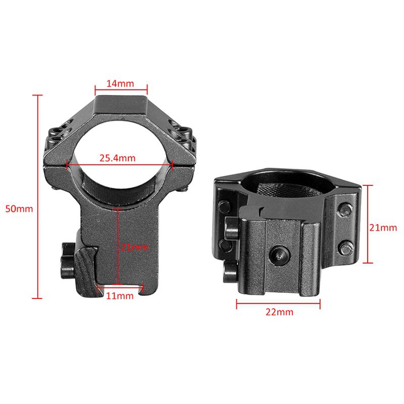 2PCS 25.4mm/30mm Rifle Scope Ring Mount | PCP Mart