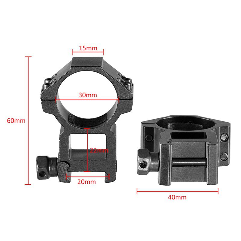 2PCS 25.4mm/30mm Rifle Scope Ring Mount | PCP Mart