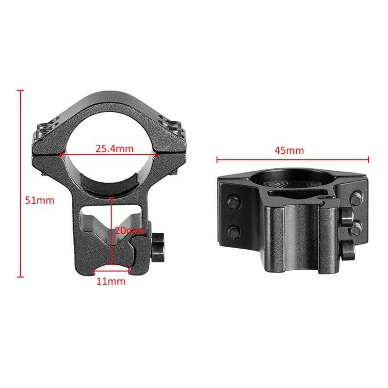 2PCS 25.4mm/30mm Rifle Scope Ring Mount | PCP Mart