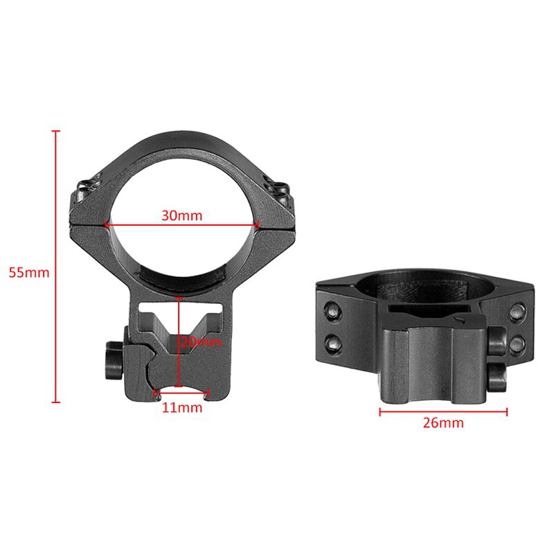 2PCS 25.4mm/30mm Rifle Scope Ring Mount | PCP Mart